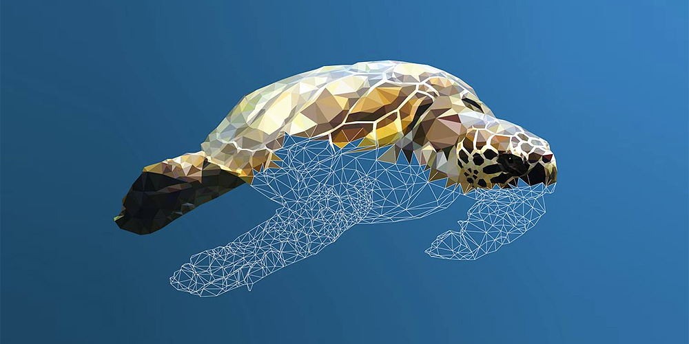 Underwater Life: Low-Poly Illustrations Made By Hand, Line After Line ...