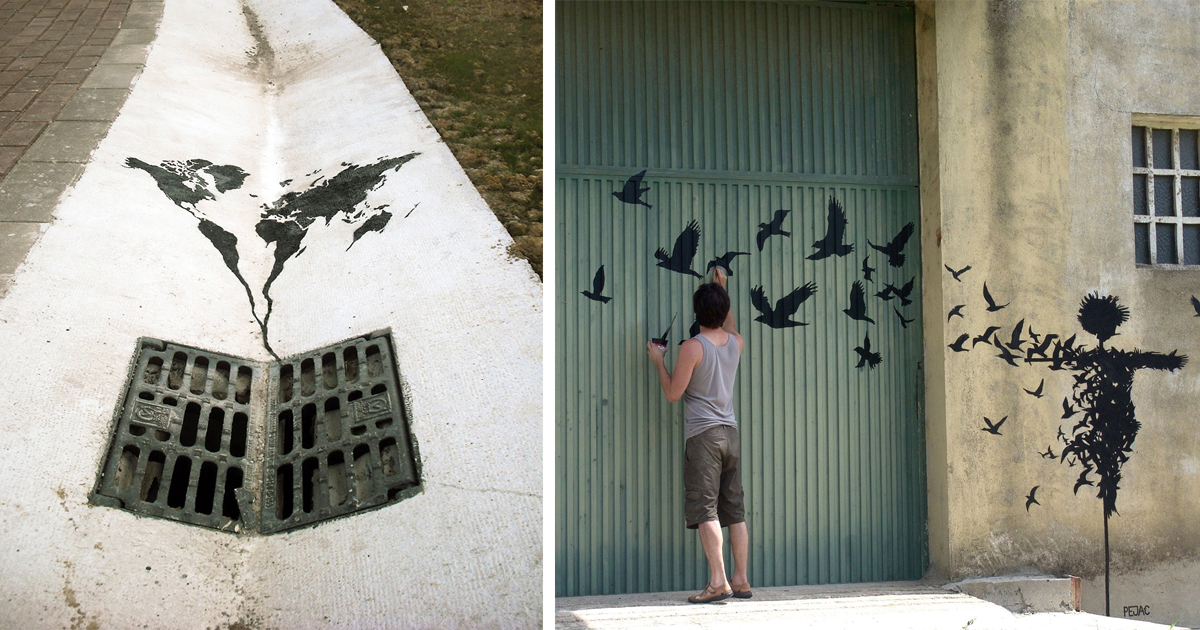 Spanish Artist Pejac Spreads Poetic Street Art Around European Cities ...