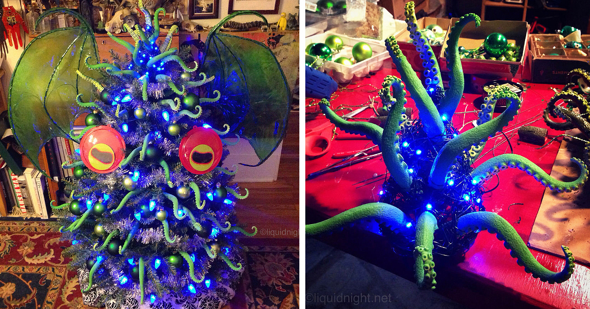 I Made A Tentacular-Covered Tree-Topper, Wings And Eyes For My ...