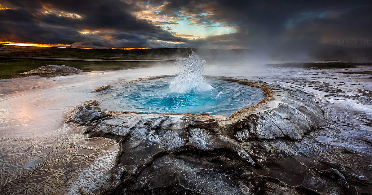 Photographs Of Highland Geysers In Iceland