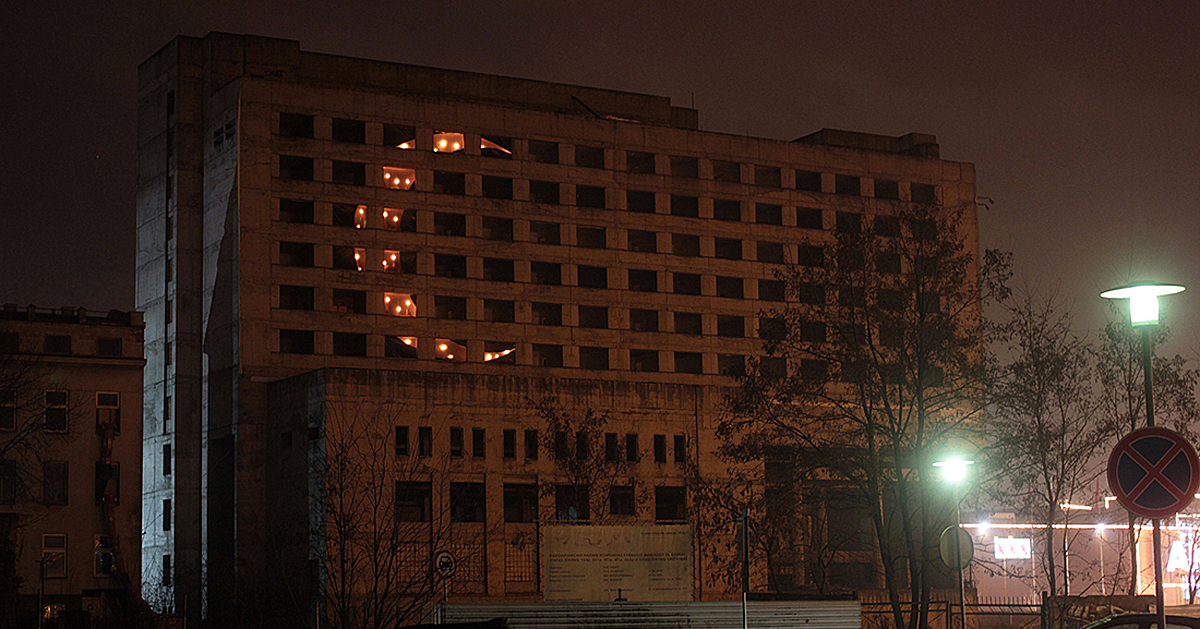 How I Stole The Moon: Light Installation Inside Abandoned Building In ...