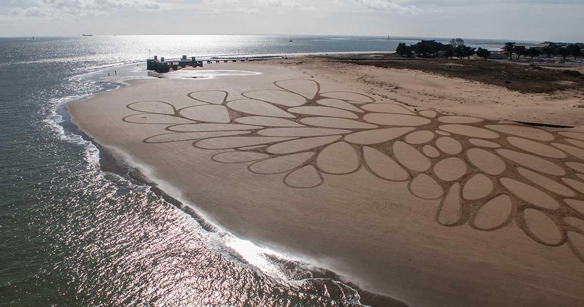 I Made Giant Sand Drawings On The Atlantic Coast | Bored Panda