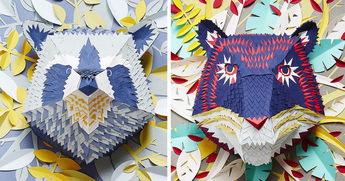 I Make Animal Masks From Hundreds Of Tiny Pieces Of Paper | Bored Panda
