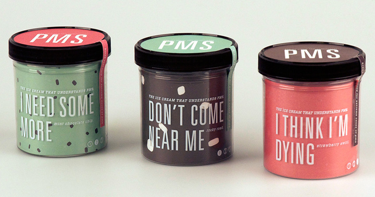 PMS Ice Cream Has Flavors That Perfectly Describe How Women Feel ...