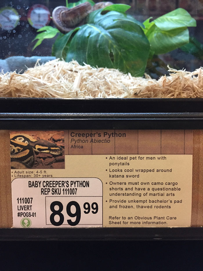 Guy Replaces Pet Names In Local Pet Store With New Hilarious Labels Guy Replaces Pet Names In Local Pet Store With New Hilarious Labels