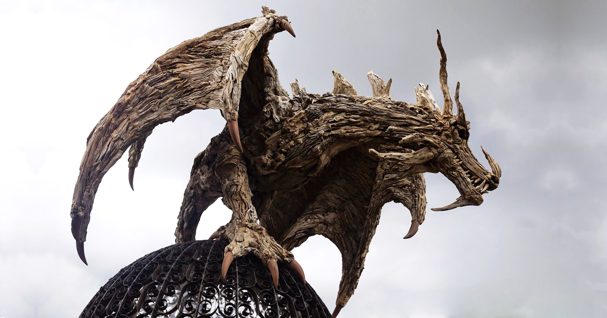 Driftwood Dragons And Beast Sculptures By James Doran-Webb | Bored Panda