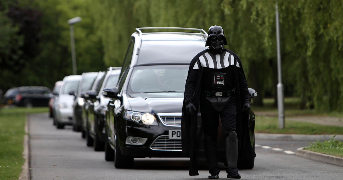 Darth Vader Leads Funeral For Badass Grandmother | Bored Panda