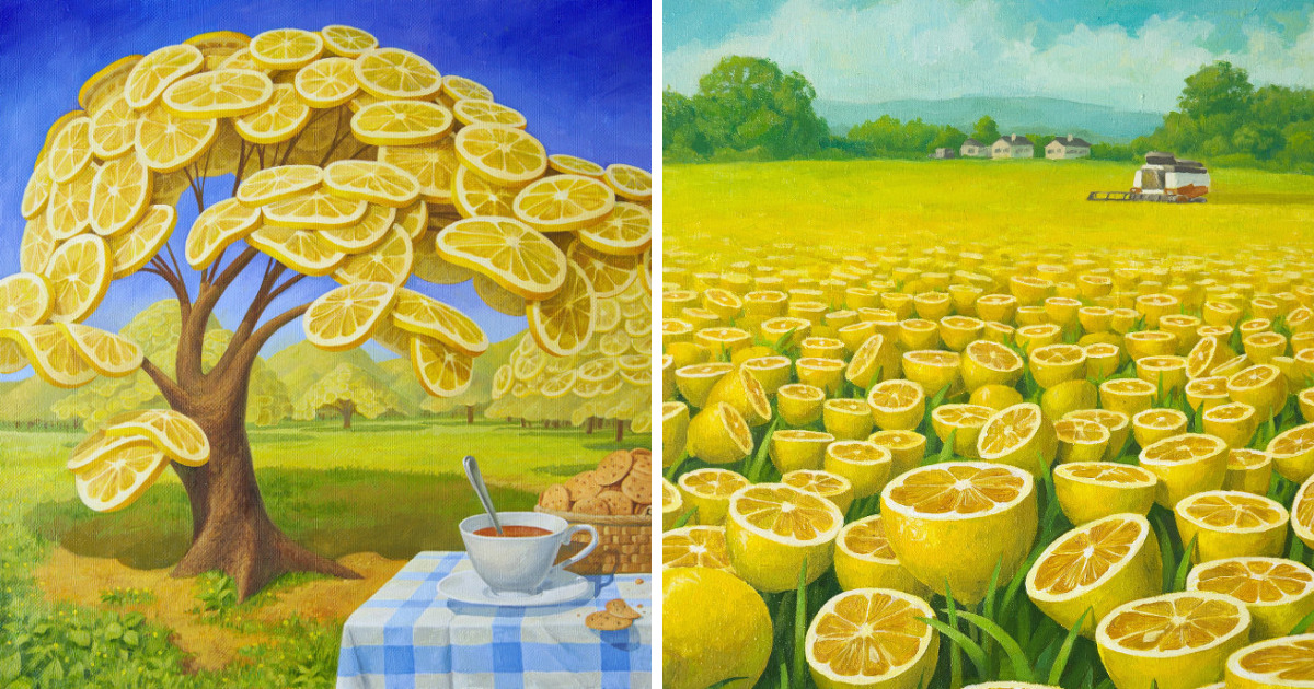 World Full Of Lemons By Surrealist Painter Vitaly Urzhumov | Bored Panda