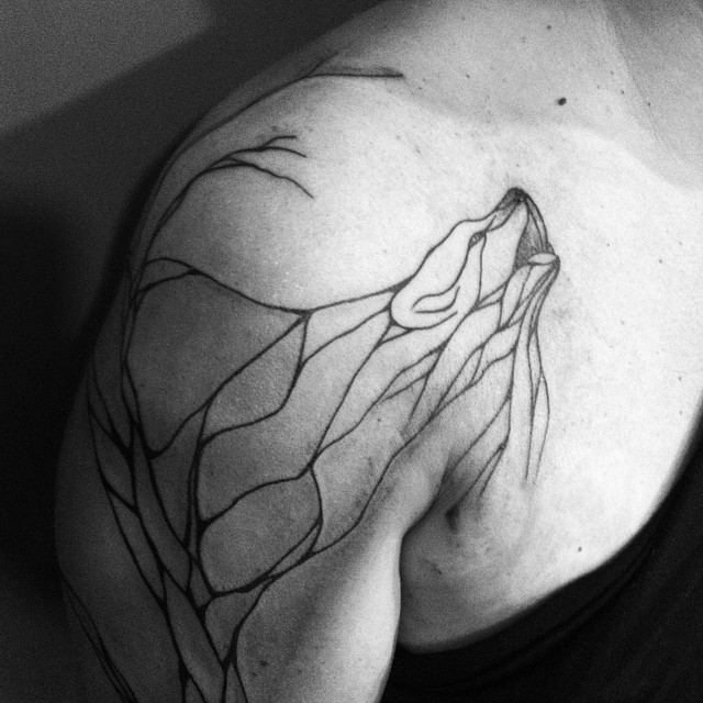 Linear Art Tattoos