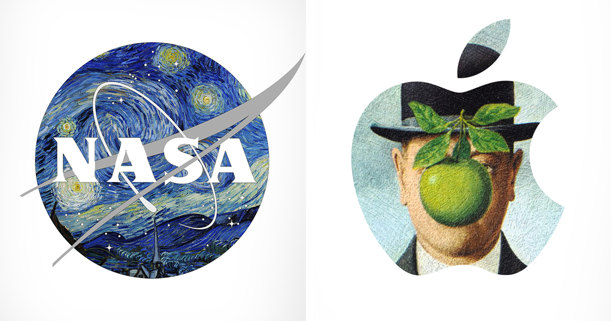 I Combined Popular Logos With Classical Paintings | Bored Panda
