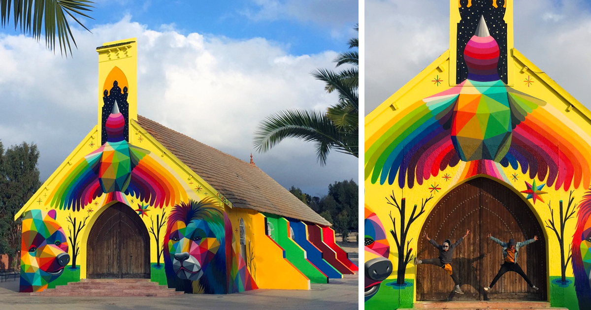 Abandoned Church Transformed With Colorful Graffiti In Morocco | Bored ...