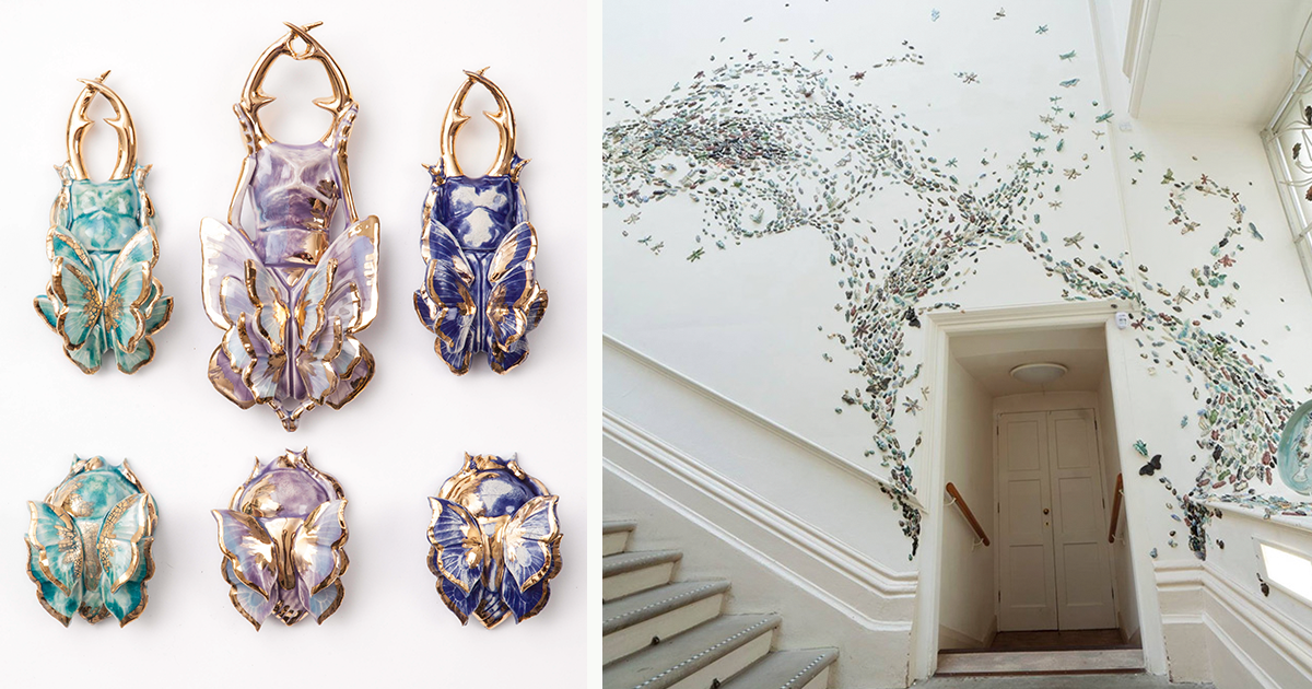 I Handmade 10,000 Ceramic Beetles To Crawl Across Gallery Walls | Bored ...