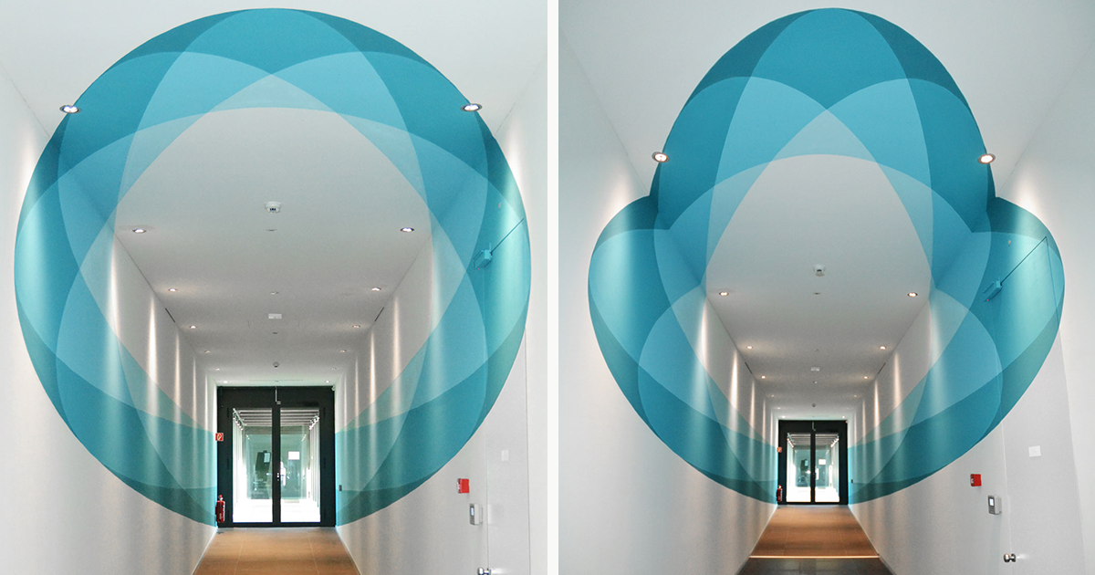 Our Mural Changes Shape As You Walk Through It | Bored Panda