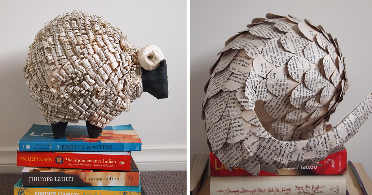 I Cut Old Books Into Hundreds Of Strips, Scales, And Curls, And Turn ...