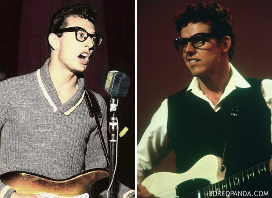 American Musician Buddy Holly And Actor Gary Busey In The Buddy Holly ...