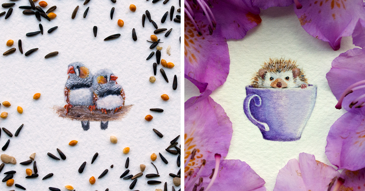 I Paint Miniature Watercolors To Show That Beauty Is In The Little ...