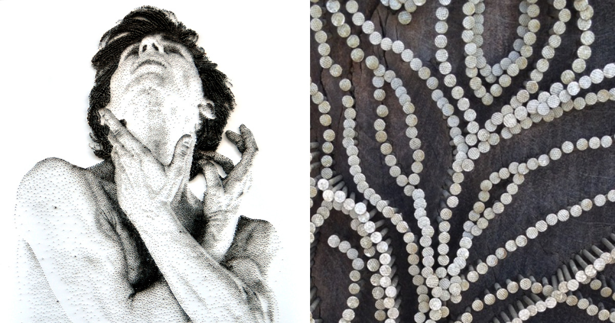 Sculptures That I Created With Hundreds Of Thousands Of Nails | Bored Panda