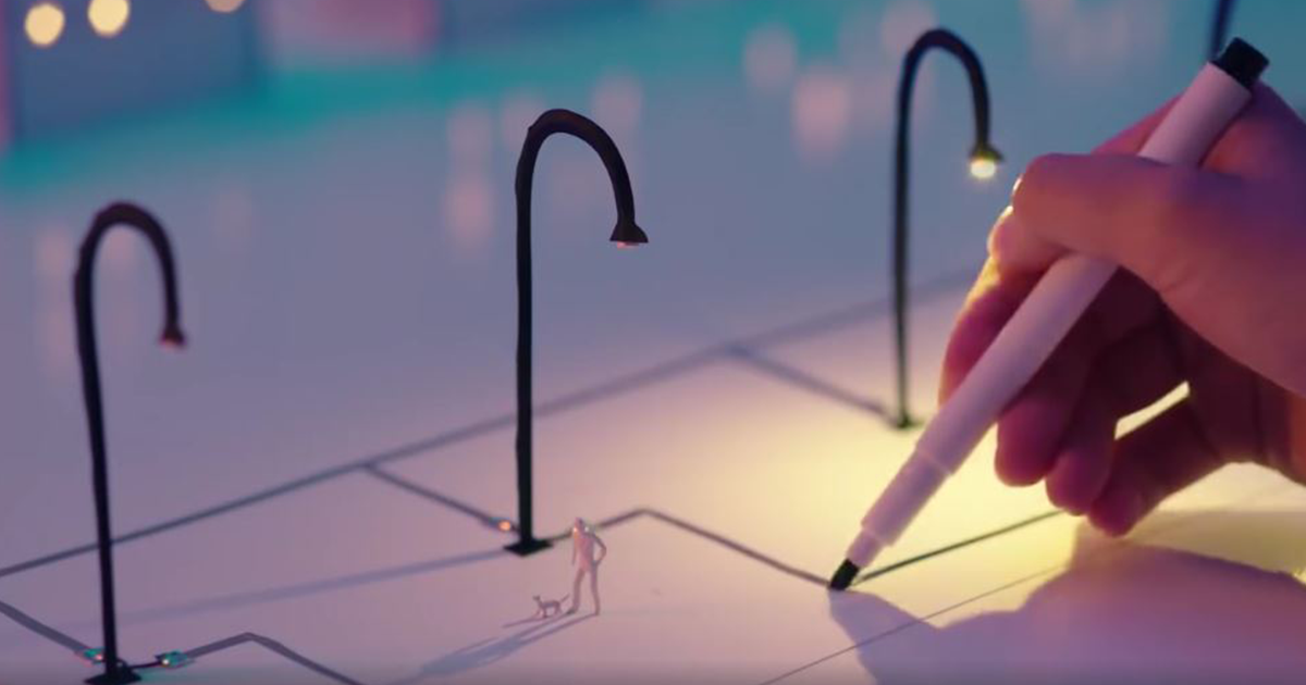 Using Silver Ink Circuit Pen To Create “Future With Bright Lights ...