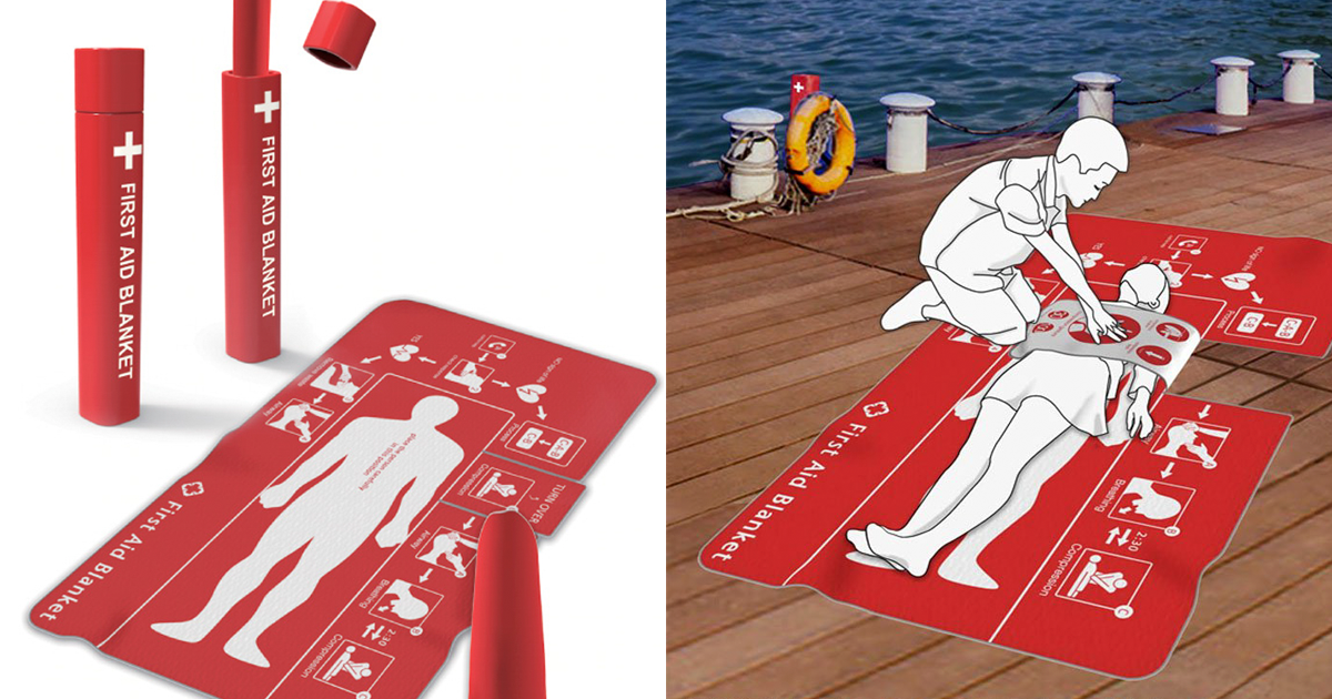 Clever First Aid Blanket That Helps To Save Lives | Bored Panda