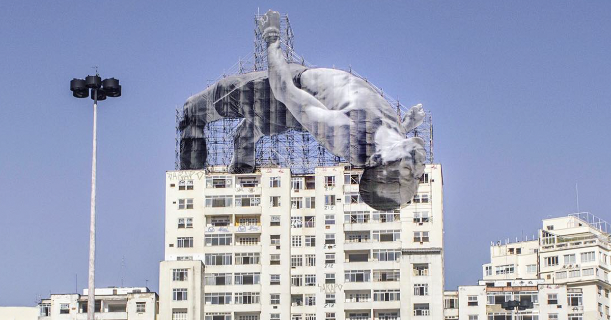 French Artist JR Installs Giant Athletes Across Rio’s Urban Landscape ...