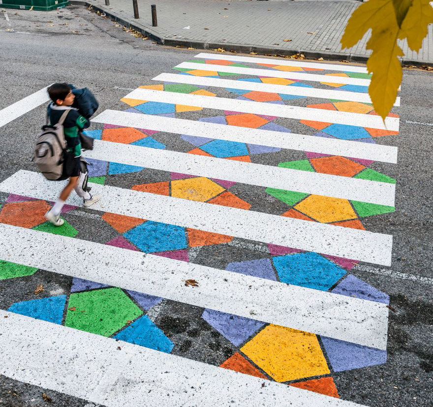 Madrid s Crosswalks Turned Into Colorful Works Of Art By Bulgarian