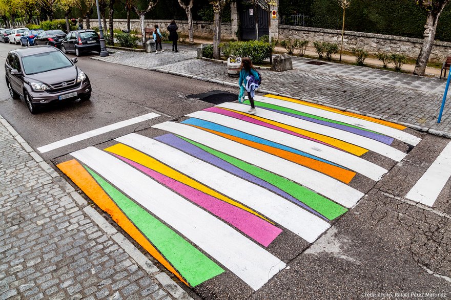 Madrid s Crosswalks Turned Into Colorful Works Of Art By Bulgarian