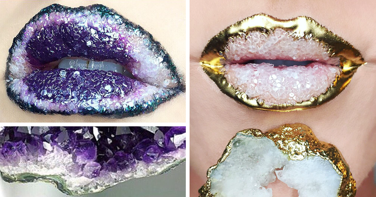 Geode Lips Literally Rock | Bored Panda