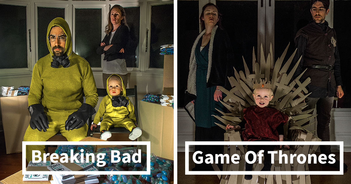 2 Y.O. Kid And His Parents Recreate Movie Scenes Using Boxes | Bored Panda