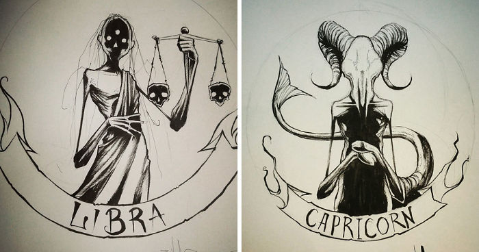 I Reimagined Zodiac Signs As Creepy Monsters | Bored Panda