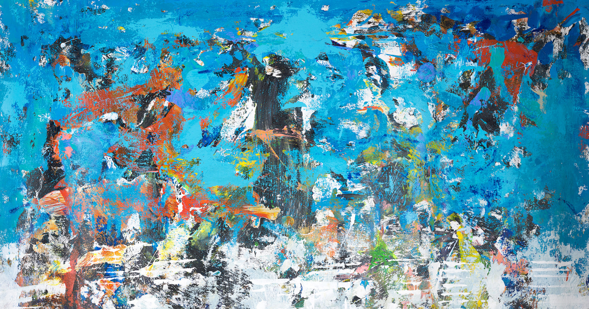 I Make Abstract Paintings With My Feet | Bored Panda
