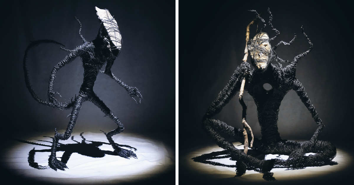 My Friend Creates Mystical Sculptures Using Wire, Rocks And Crystals ...