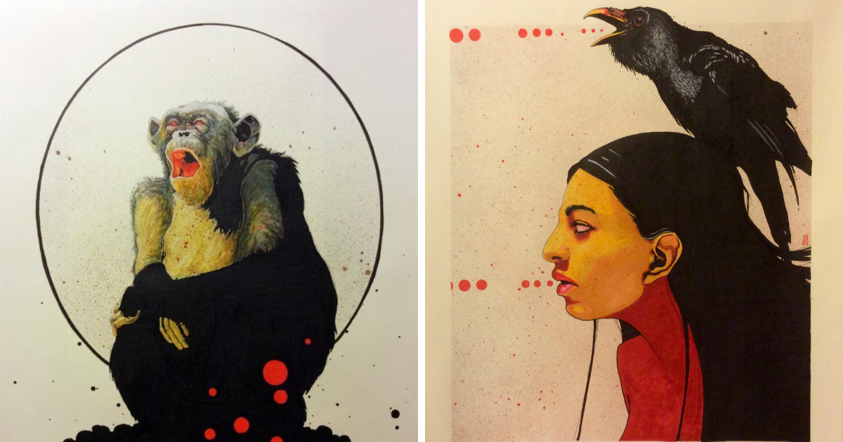 I Draw Using Ink And Pigments | Bored Panda