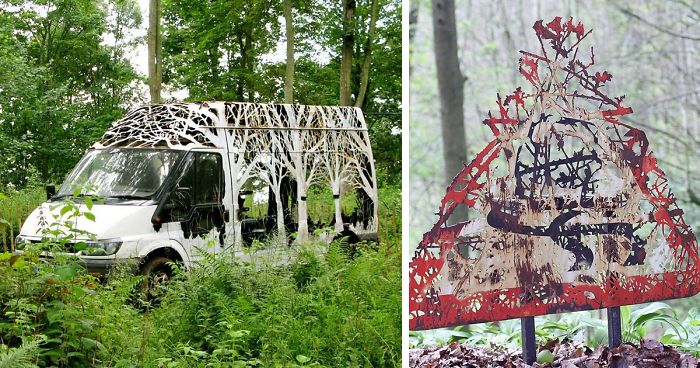 This Artist Is Turning Old Scrap Metal Into Delicate Plants And Trees ...