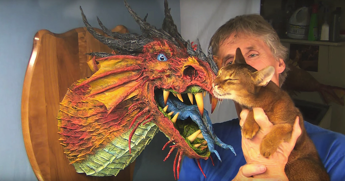 Dragons Made From Newspapers | Bored Panda