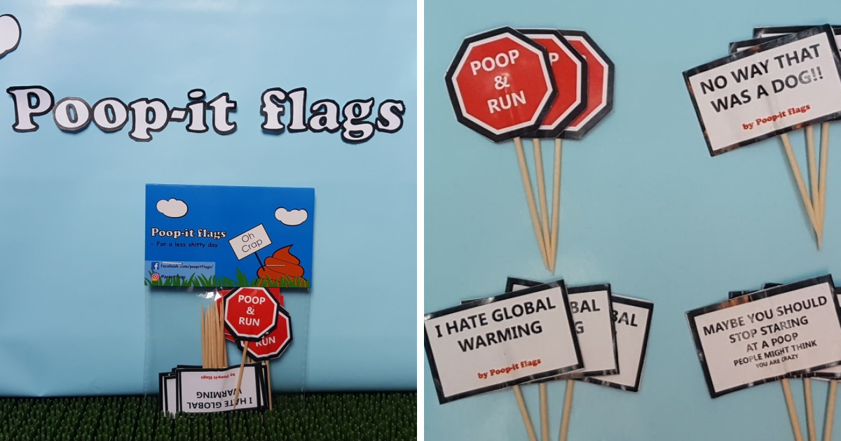 I Made These Signs For Sticking In Dog Poop | Bored Panda