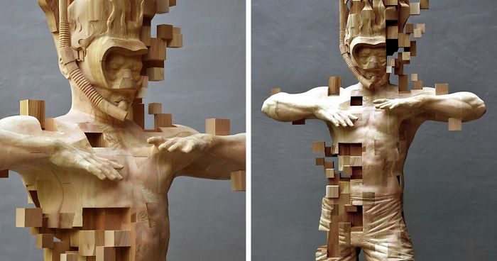 These Pixelated Sculptures That Look Like Computer Glitches Are ...