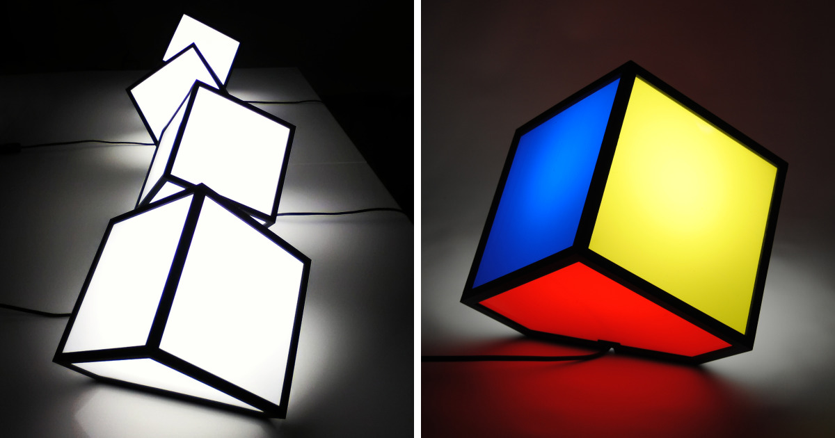 My New Work, The 7faces Cube Lamp | Bored Panda
