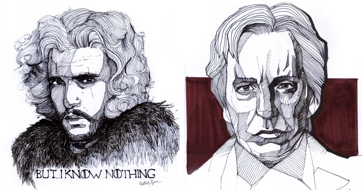 I Spent My Summer Illustrating Different Portraits Of Famous Characters ...