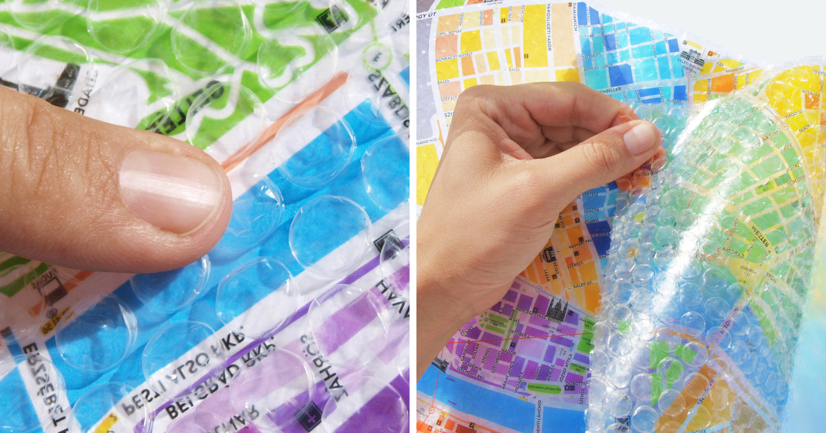 Bubble Wrap City Maps: Guilty Pleasure On The Go | Bored Panda