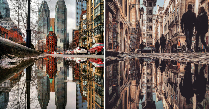 I Travel The World To Photograph The Parallel Worlds Of Puddles With My ...