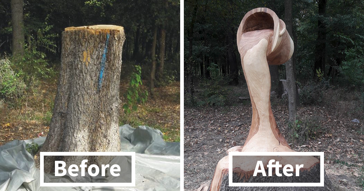 Romanian Artist Uses A Chainsaw To Turn Trees Into Sculptures, And The ...