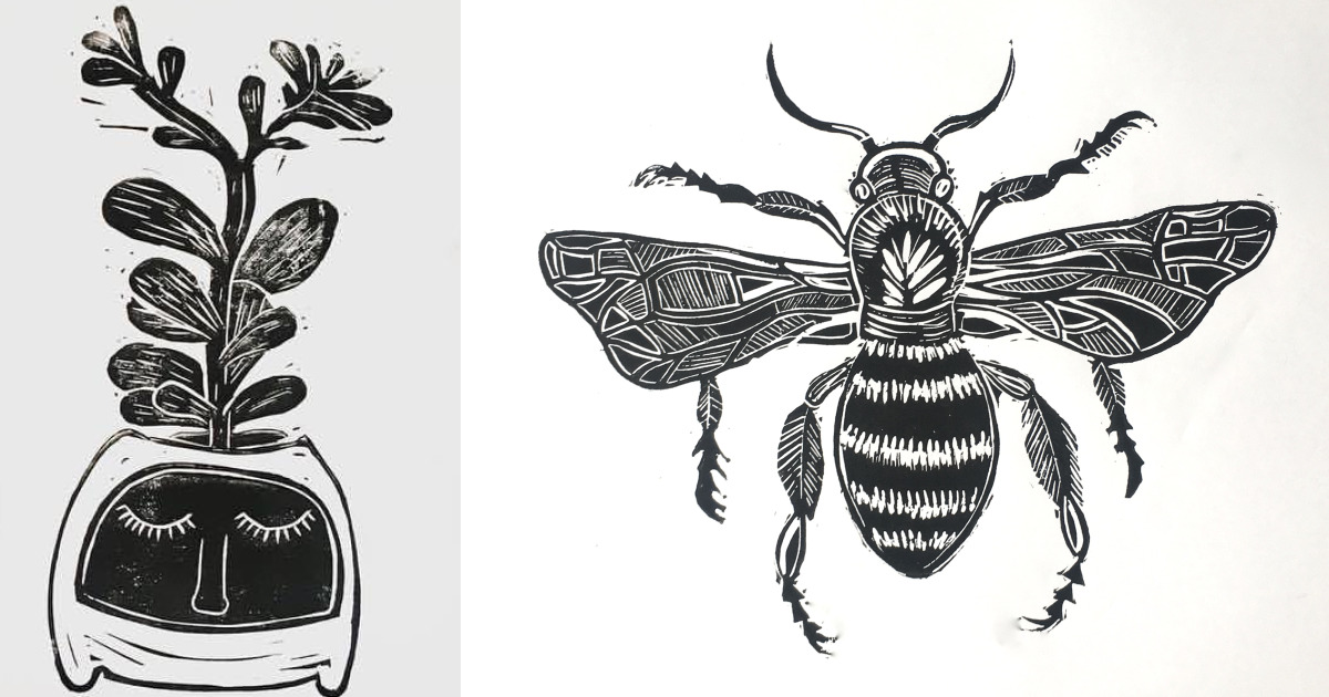 I Make Unique Botanical Inspired Linocut Prints | Bored Panda