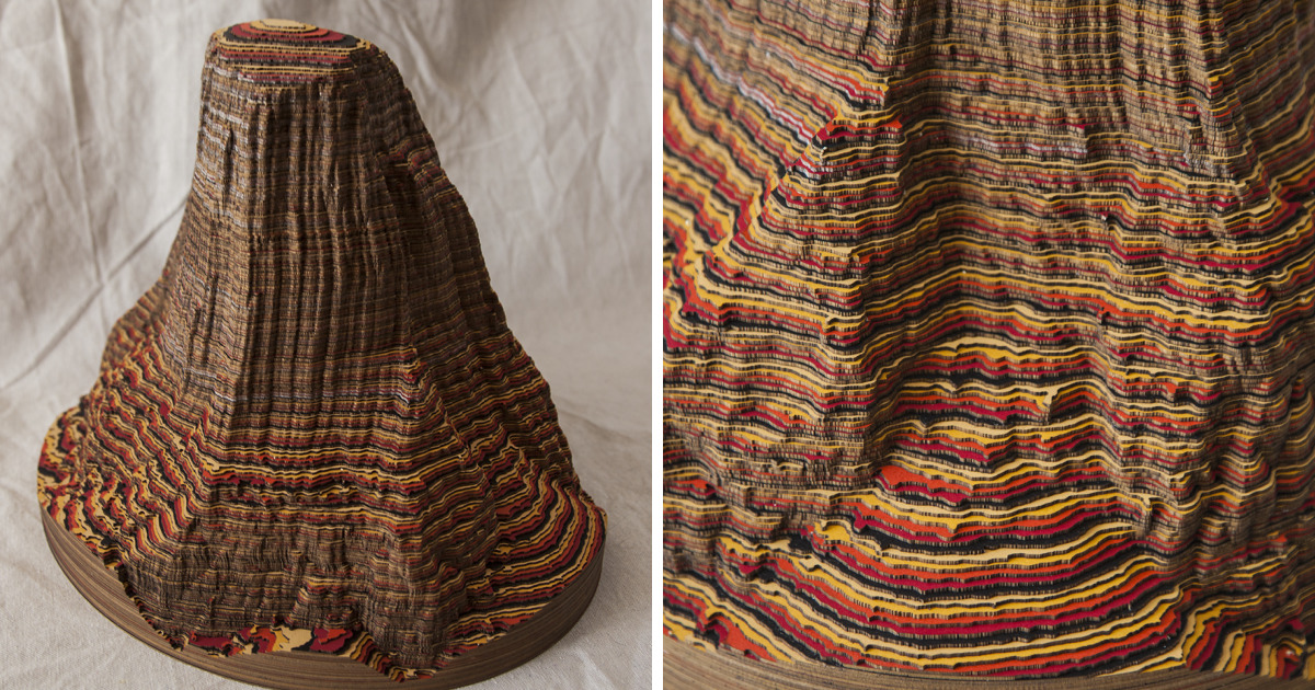 I Made A Super Detailed Psychedelic Model Of Devils Tower | Bored Panda