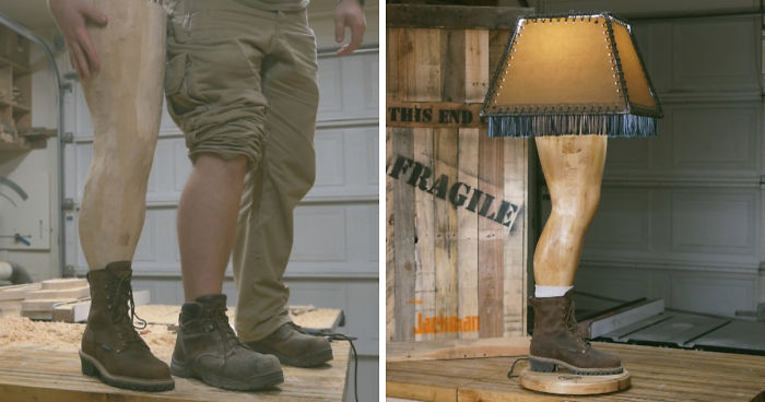 Guy Builds A Manly “Christmas Story” Leg Lamp And Here’s How He Did It ...