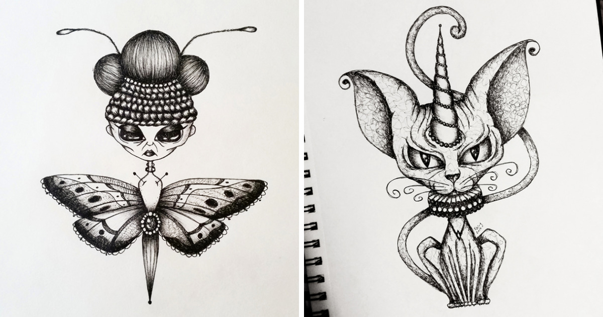 Creepy Surreal Inks That I Create | Bored Panda