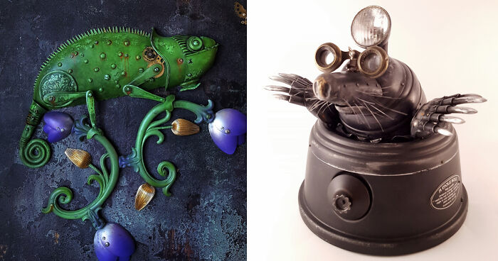 Steampunk Sculptures That I Create From Trash (Part 2) | Bored Panda