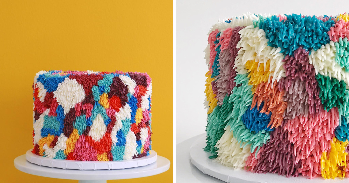 Colorful Cakes That Look Like Fuzzy Shag Rugs You’d Regret Stepping On ...