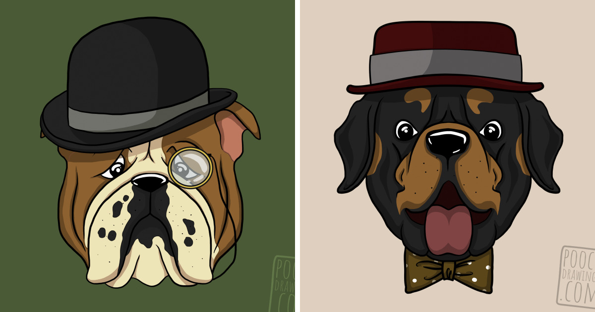 12 Gentlemen Dogs Illustrated By Dog Addicted Artist | Bored Panda