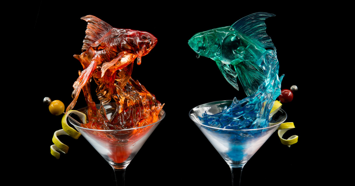 Goldfish Cocktail: I Created My Dream Project Out Of Resin | Bored Panda