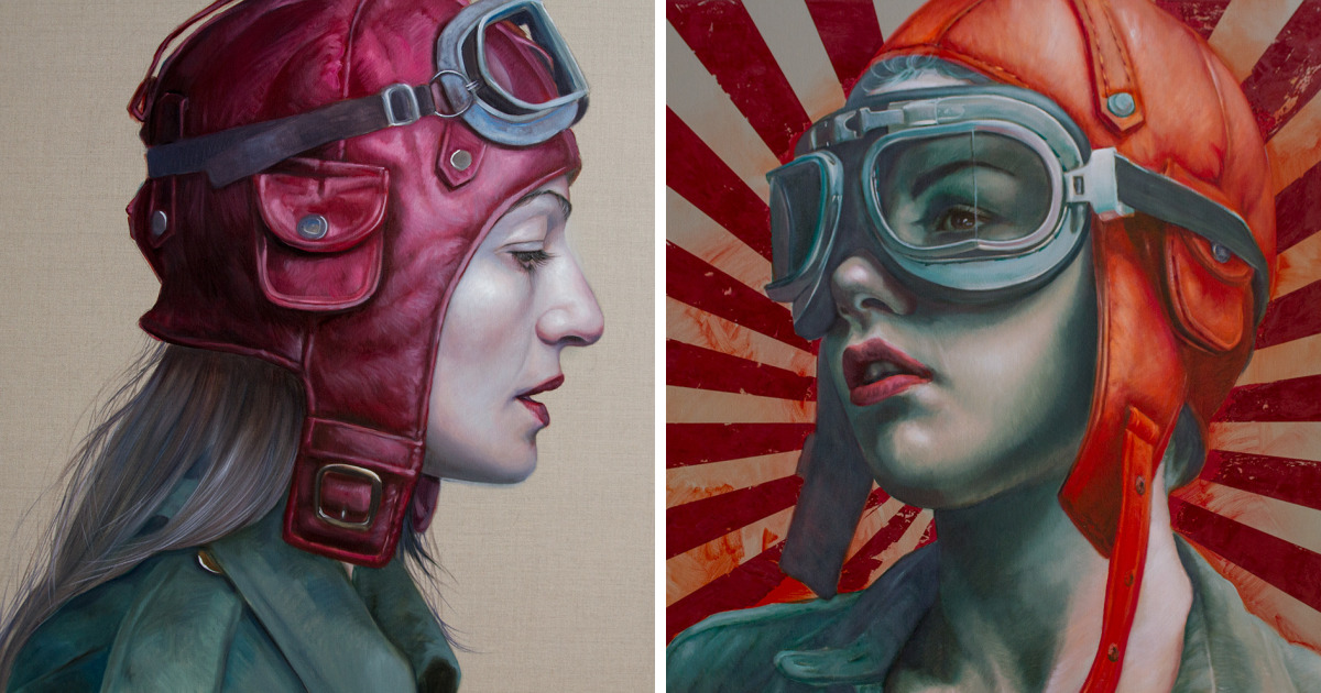 This Artist Paints Women With Helmets On And Social Media Loves Them ...